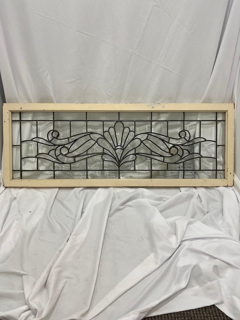 Early 20th Century Antique Victorian Beveled Glass Window in Original ...