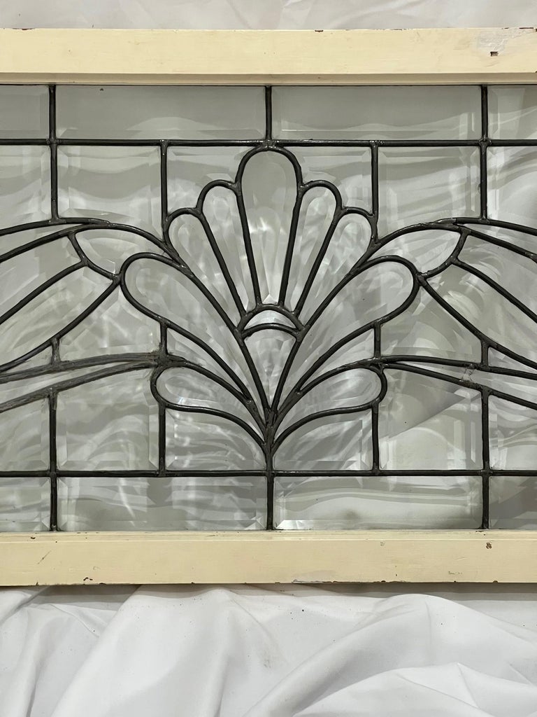 Early 20th Century Antique Victorian Beveled Glass Window in Original ...