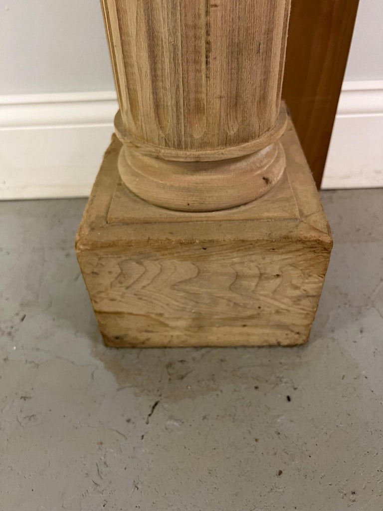 Early 20th Century Antique Wood Mantel with Round Columns and Gesso ...