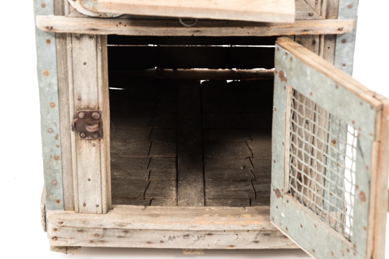 Early 20th Century Antique Wooden Dog Crate For Sale at 1stDibs | mid ...