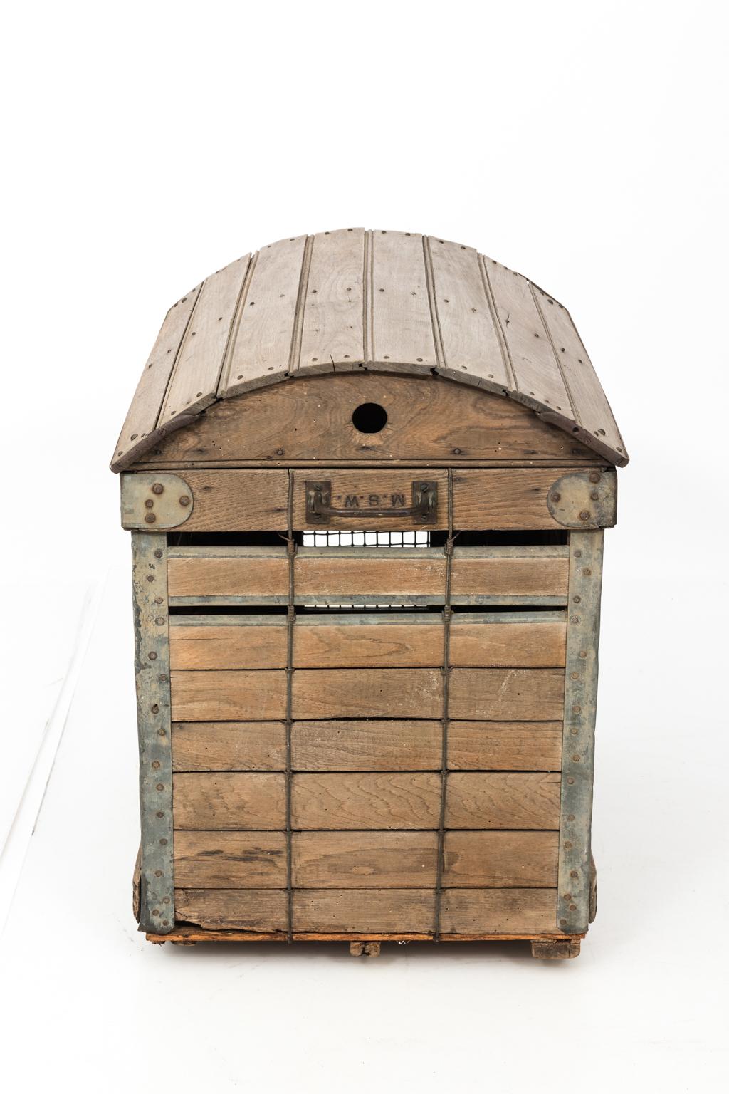 Early 20th Century Antique Wooden Dog Crate For Sale at 1stDibs | mid ...