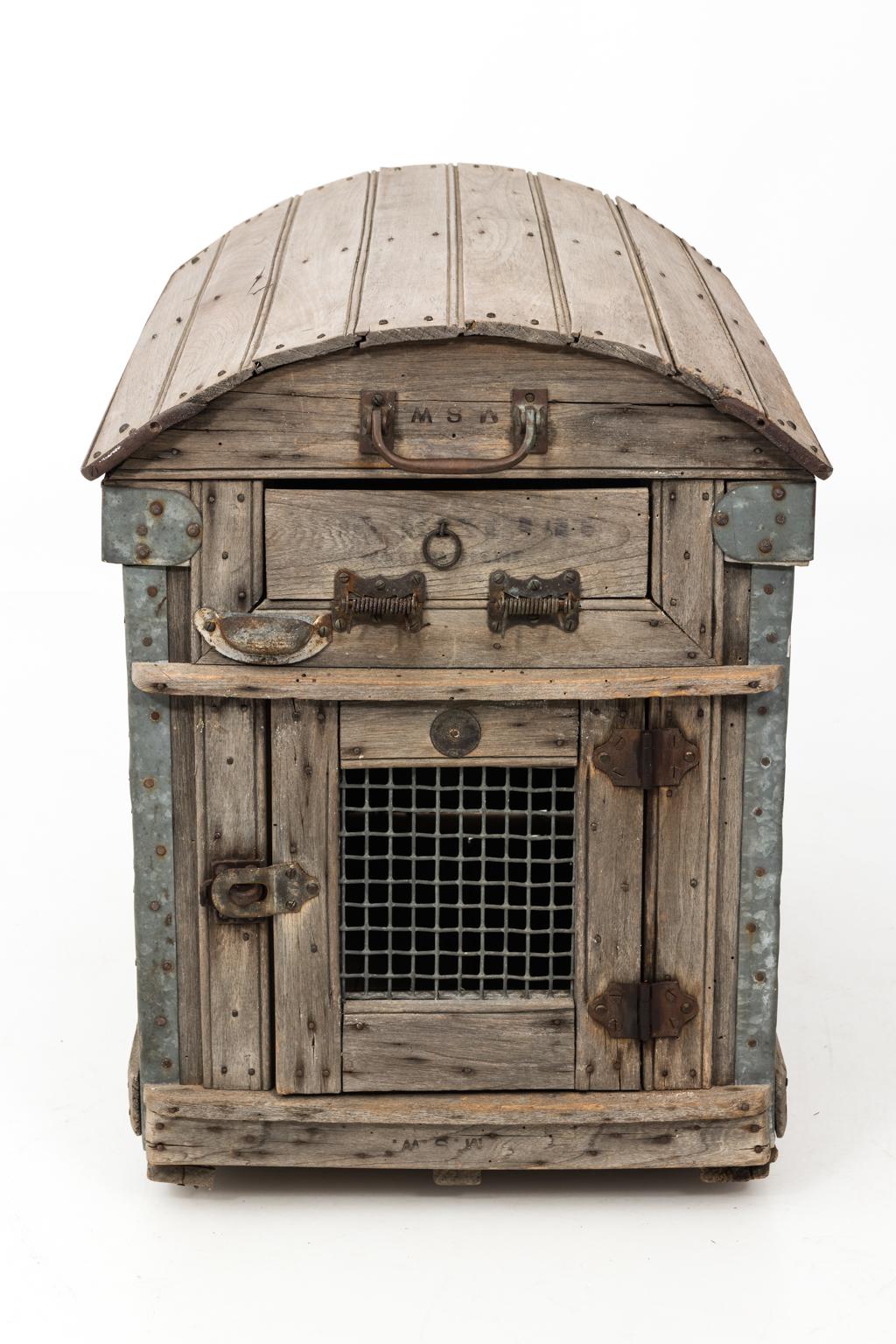 Early 20th Century Antique Wooden Dog Crate For Sale at 1stDibs | mid ...
