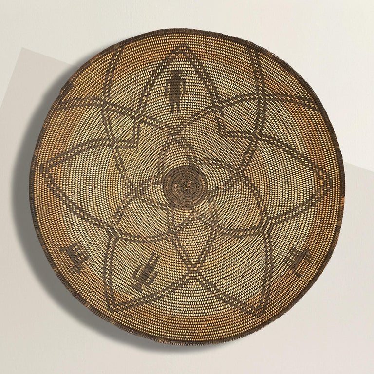 Early 20th Century Apache Tray Basket For Sale at 1stDibs | apache baskets