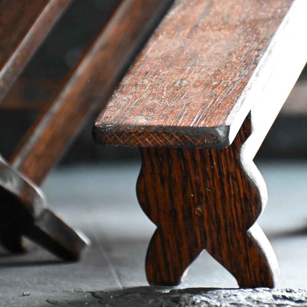 Early 20th Century apprentice hand crafted table and benches For Sale ...