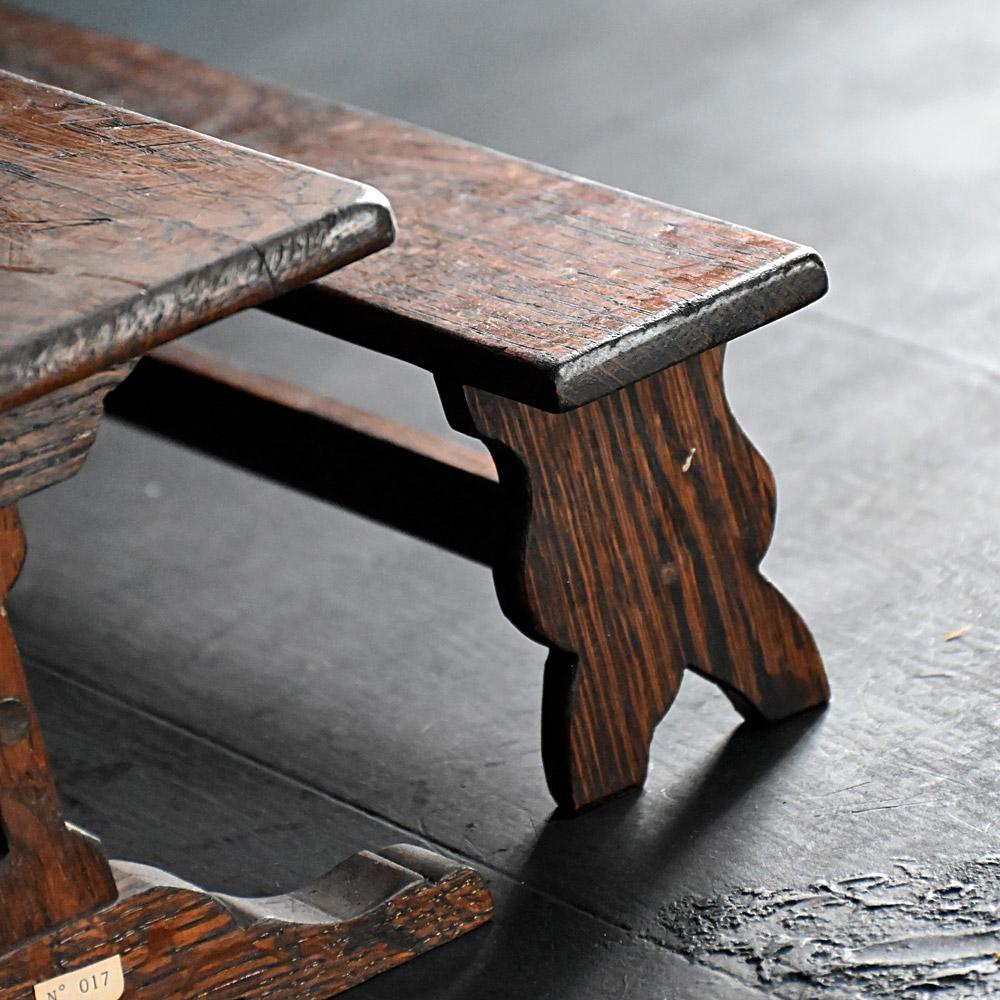 Early 20th Century apprentice hand crafted table and benches For Sale ...