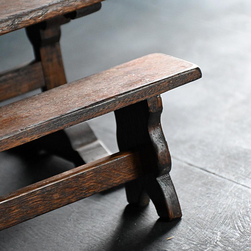 Early 20th Century apprentice hand crafted table and benches For Sale ...