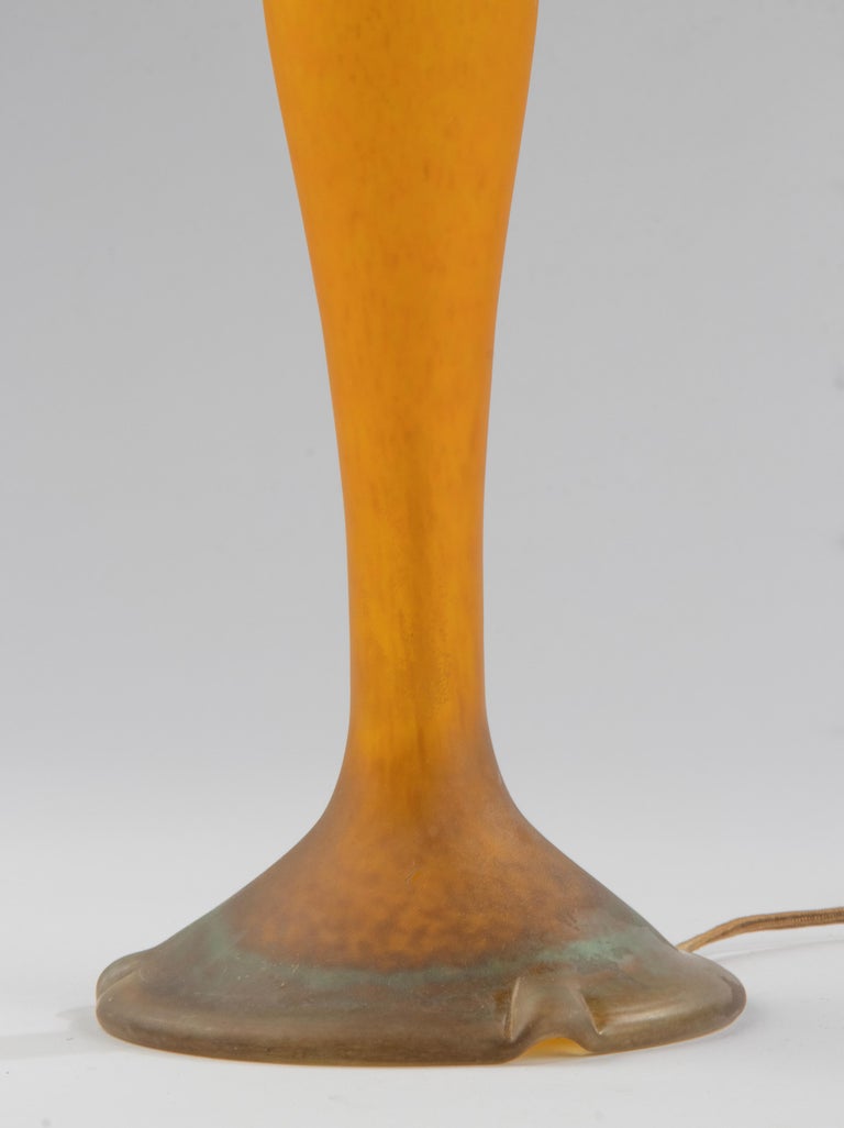 Early 20th Century Art Deco "Pate de Verre" Paste Glass Mushroom Table ...