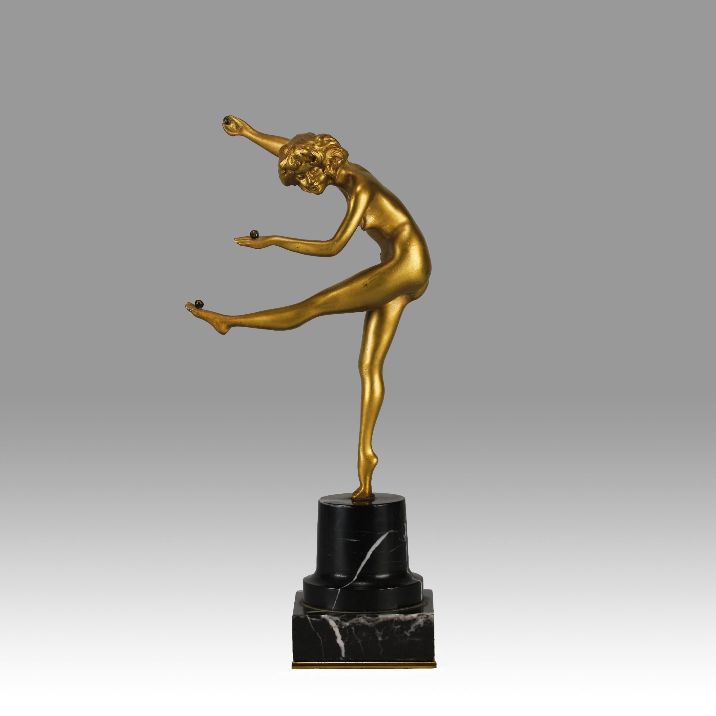 Early 20th Century Art Deco Sculpture entitled "Juggler" by Claire ...
