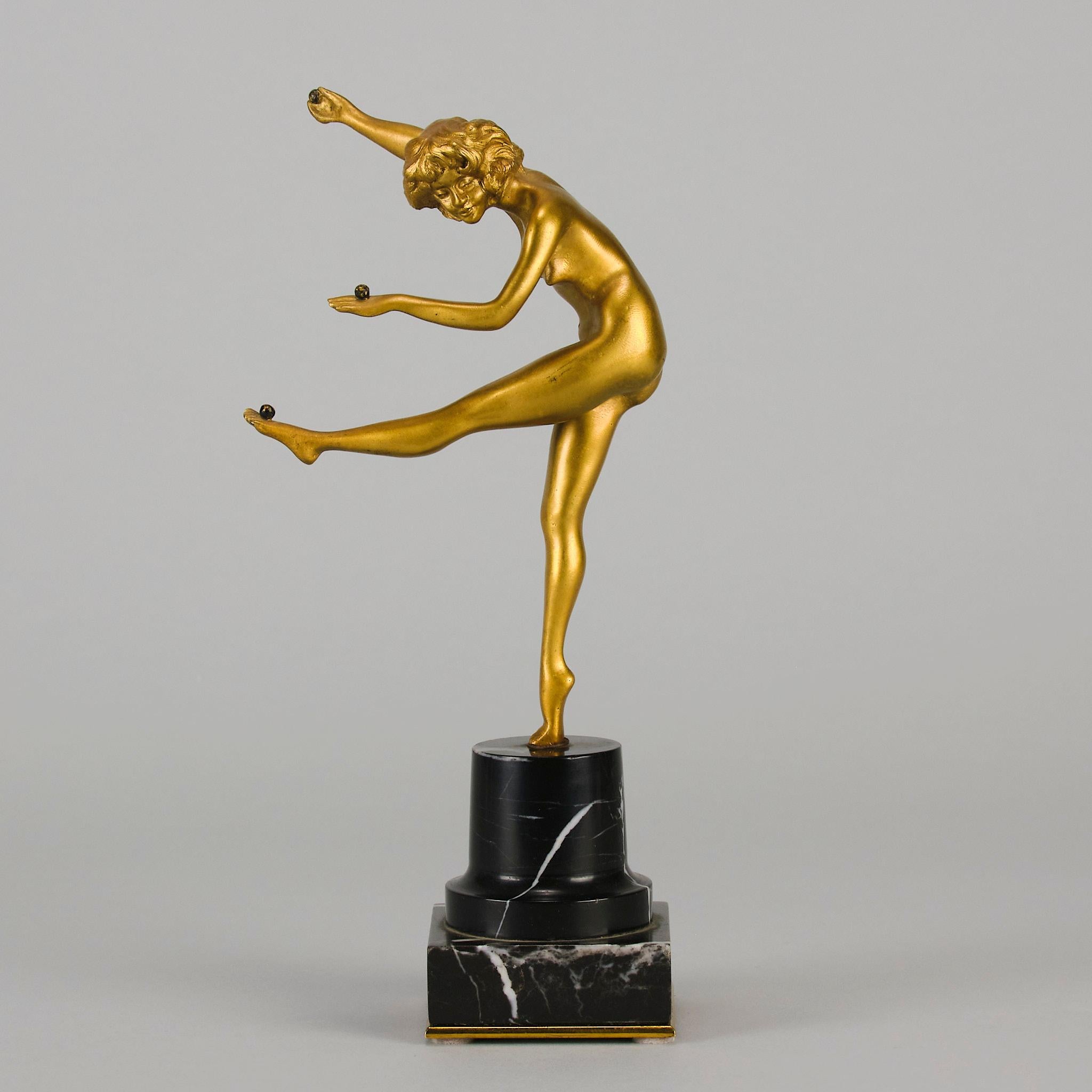 Early 20th Century Art Deco Sculpture entitled "Juggler" by Claire ...