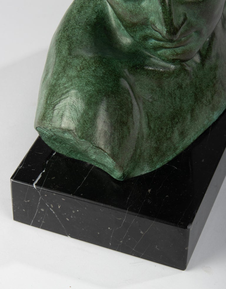 Early 20th Century Art Deco Terracotta Bust of Man by G. Carli For Sale ...