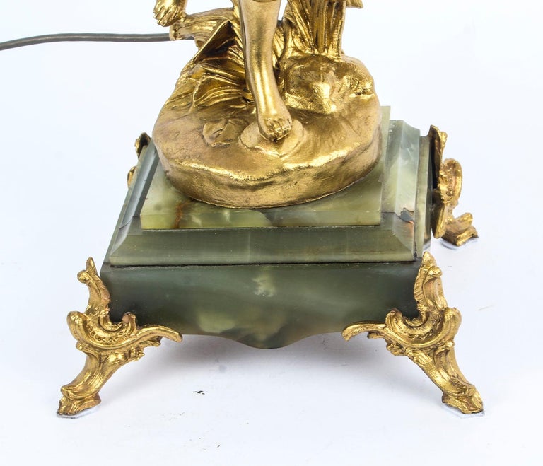 Early 20th Century Art Nouveau Gilded Dancing Lady Lamp at 1stDibs