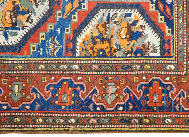 Early 20th Century Bakhtiari Rug For Sale at 1stDibs
