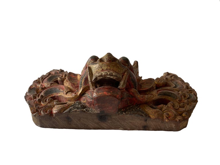 Early 20th Century Balinese Barong Wood Carved Ornament at 1stDibs