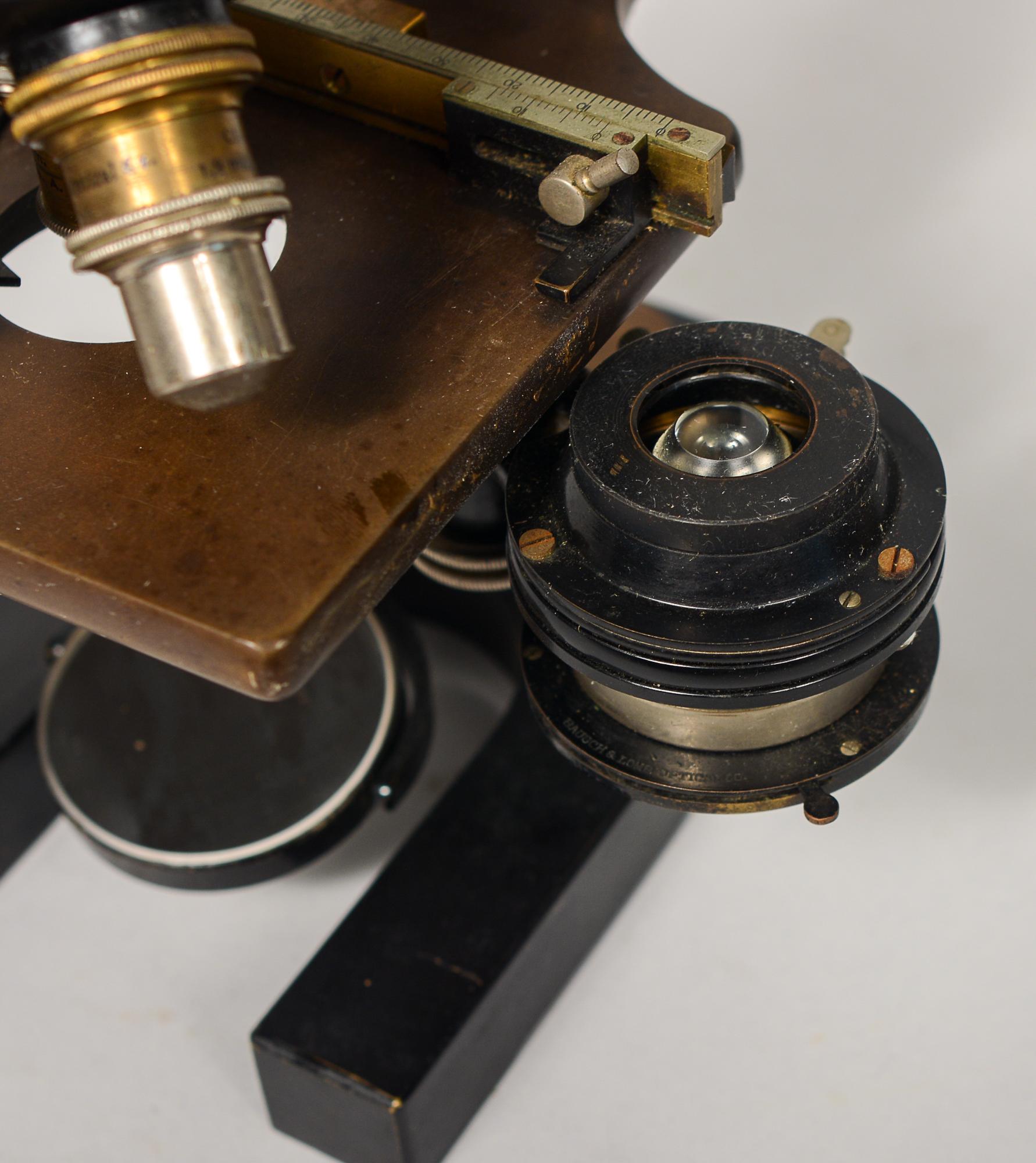 Early 20th Century Bausch and Lomb Jug Handle Microscope For Sale at ...