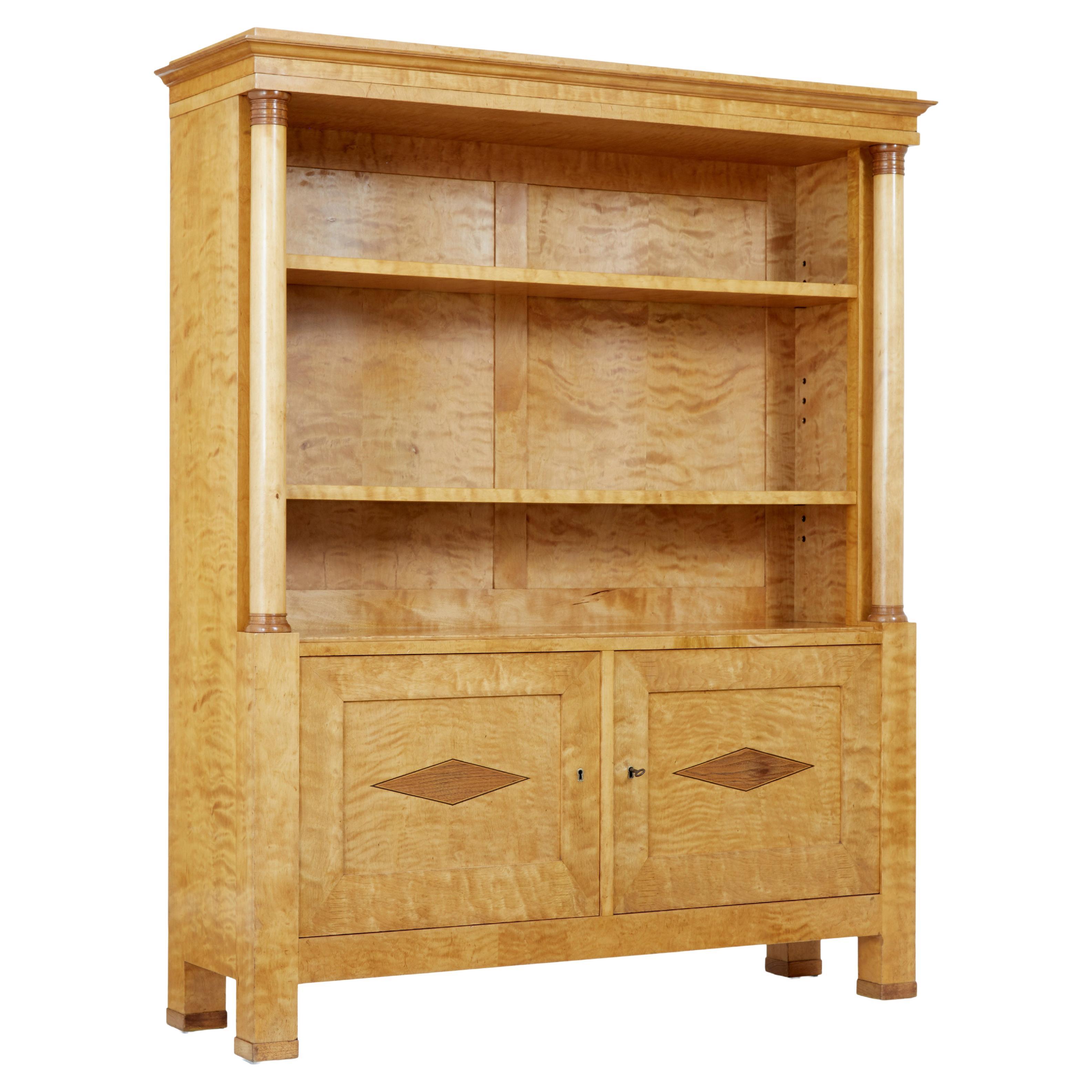 Mid-20th Century Dark Birch Scandinavian Low Bookcase at 1stDibs | low ...