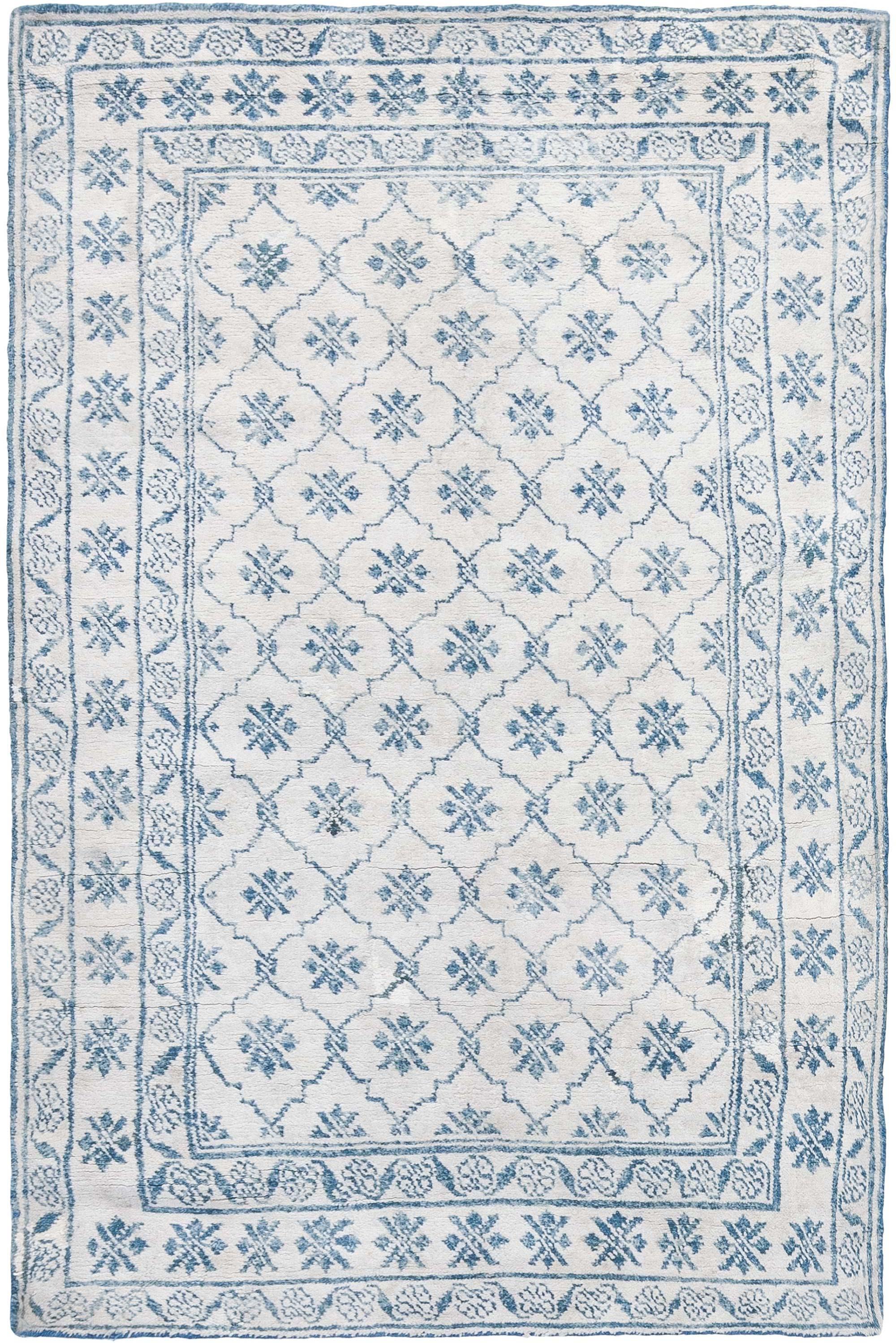 Doris Leslie Blau Collection Early 20th Century Indian Agra Blue White ...