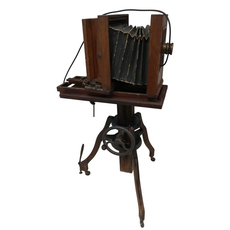 Early 20th Century Box Camera with Mechanical Stand at 1stDibs
