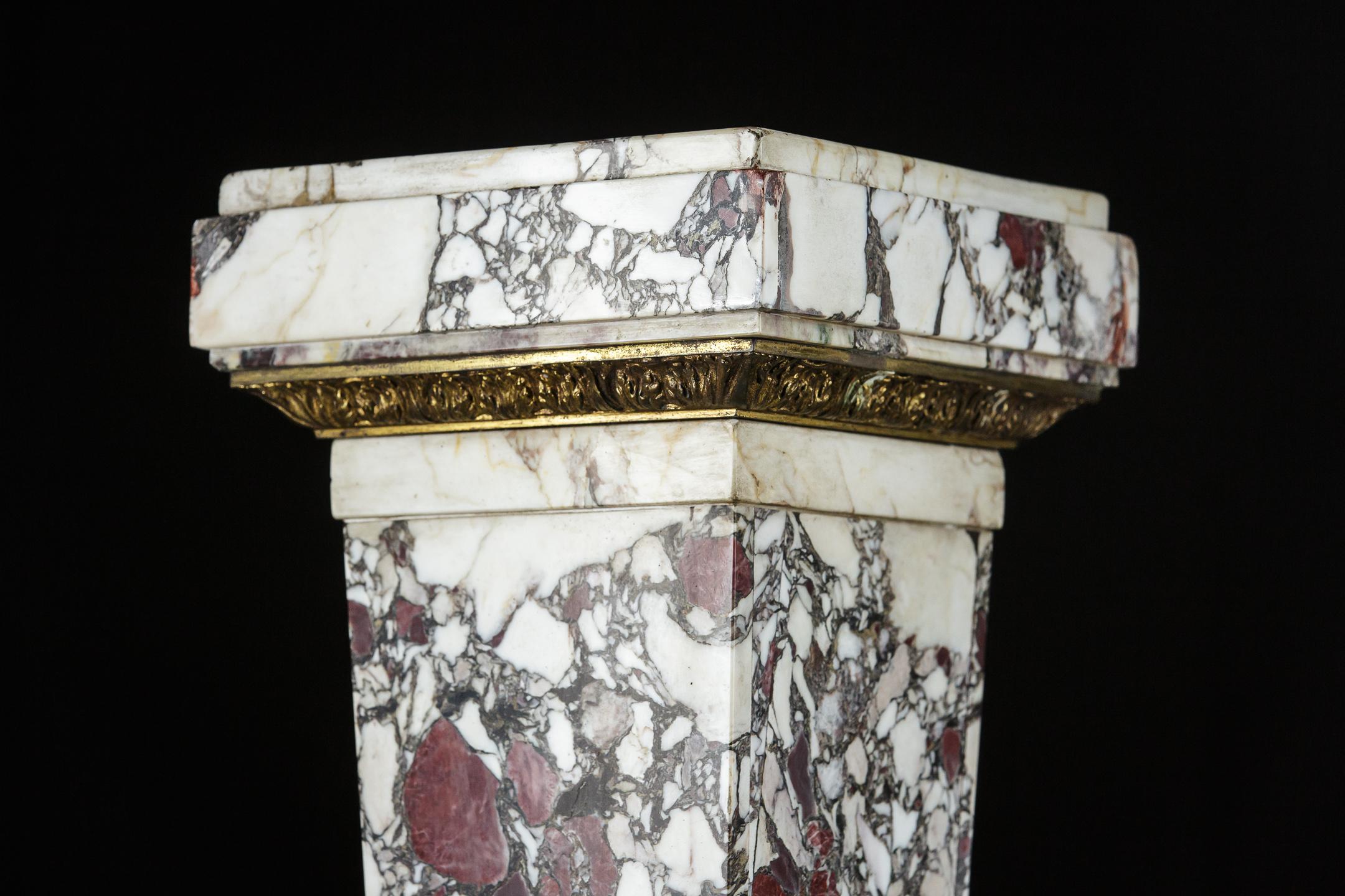 Early 20th Century Breccia Marble Column For Sale at 1stDibs