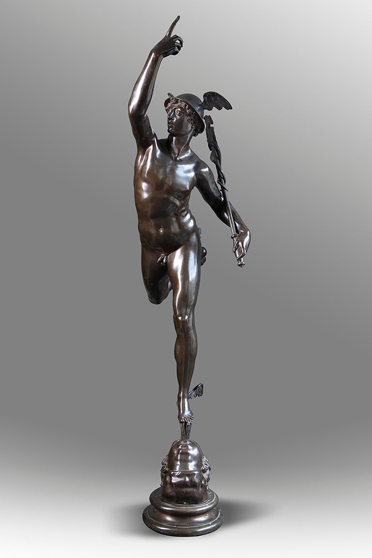 Early 20th Century Bronze Statue of Mercury For Sale at 1stDibs