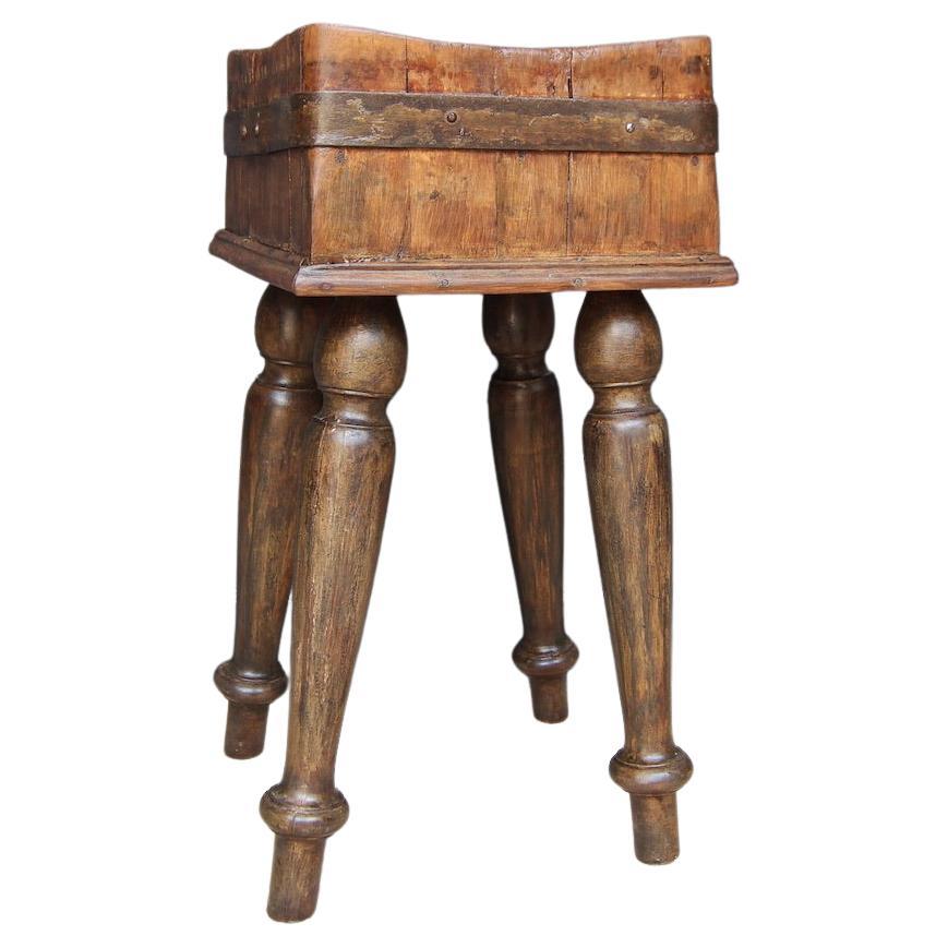 Antique Butcher Block Table at 1stDibs