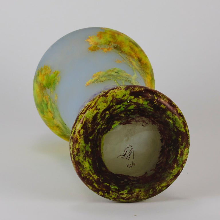 Early 20th Century Cameo Glass Landscape Vase entitled "Paysage d'Été ...