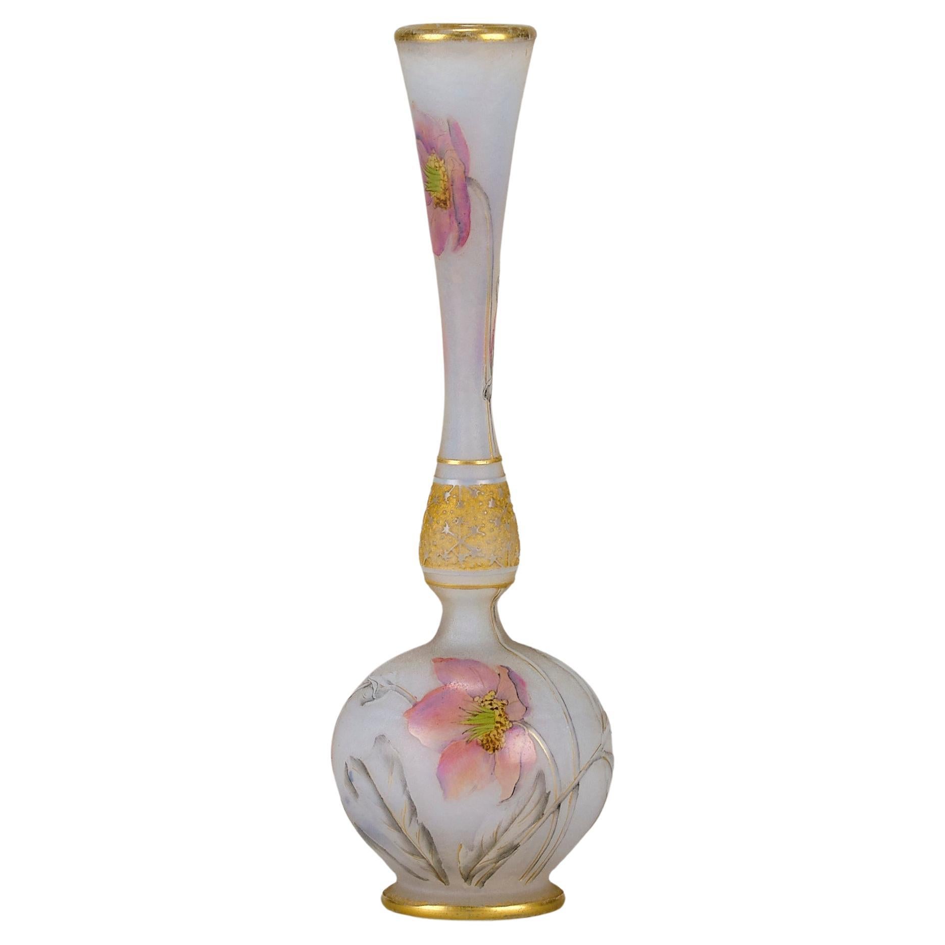 Early 20th Century Cameo Glass "Rosehips Vase" by Daum Freres For Sale ...