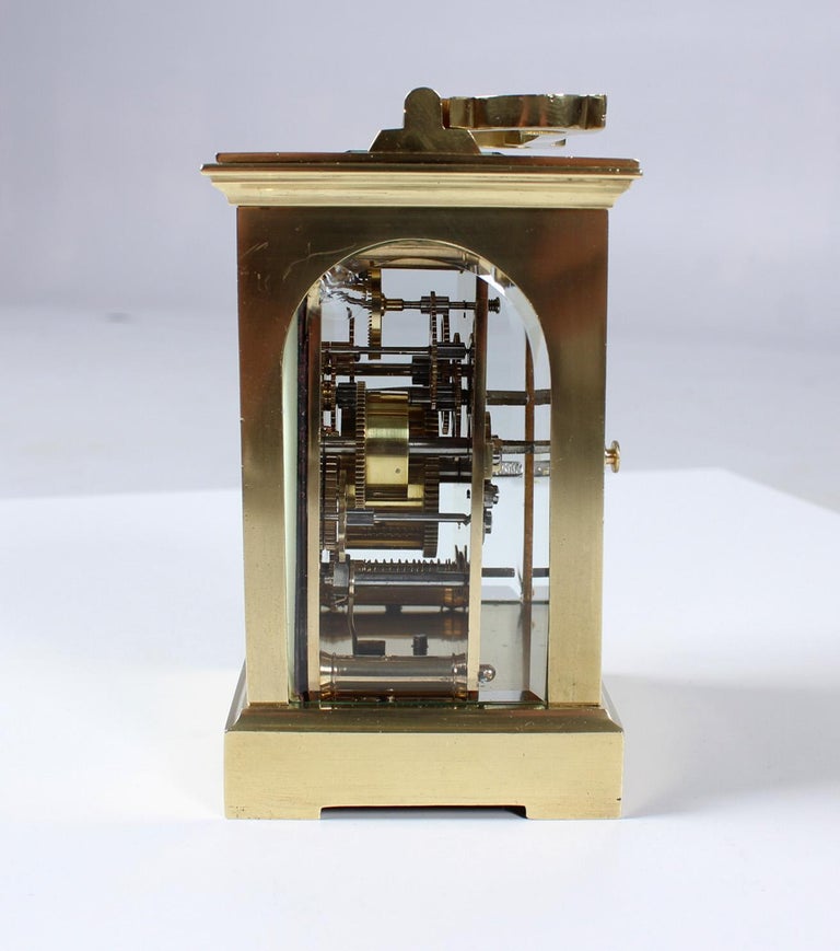 Early 20th Century Carriage, Travel Clock with Alarm, Signed Behrens ...
