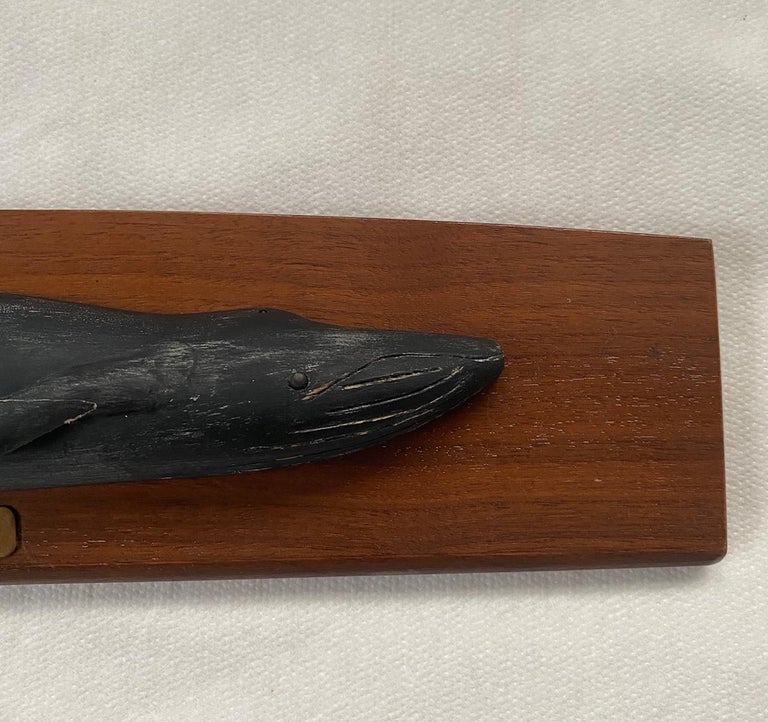 Early 20th Century Carved Blue Whale Plaque at 1stDibs