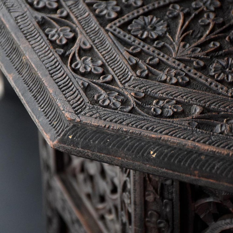 Early 20th Century Carved Folding Indian Table at 1stDibs | indian ...