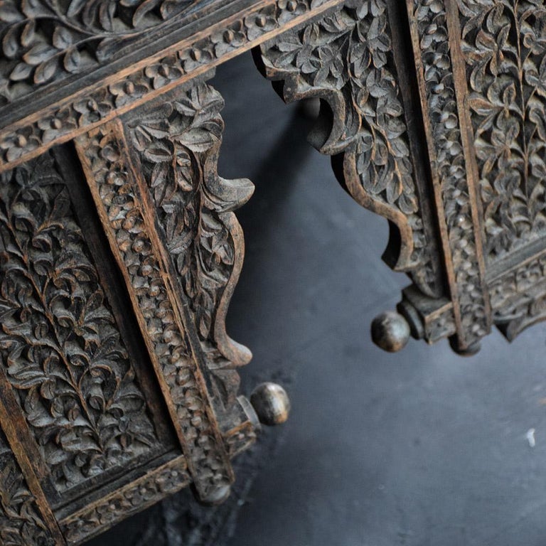 Early 20th Century Carved Indian Table For Sale at 1stDibs