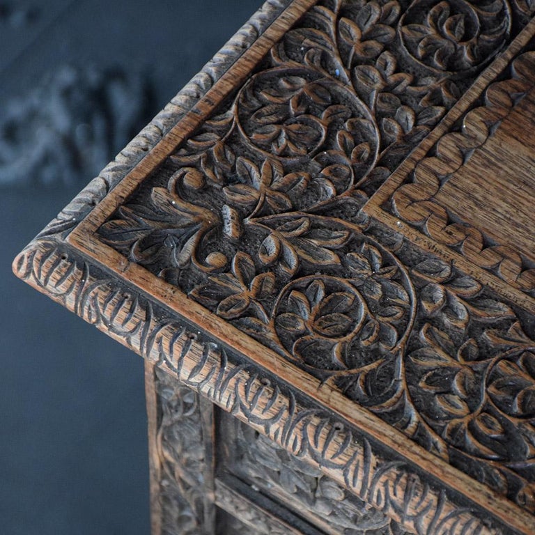 Early 20th Century Carved Indian Table For Sale at 1stDibs