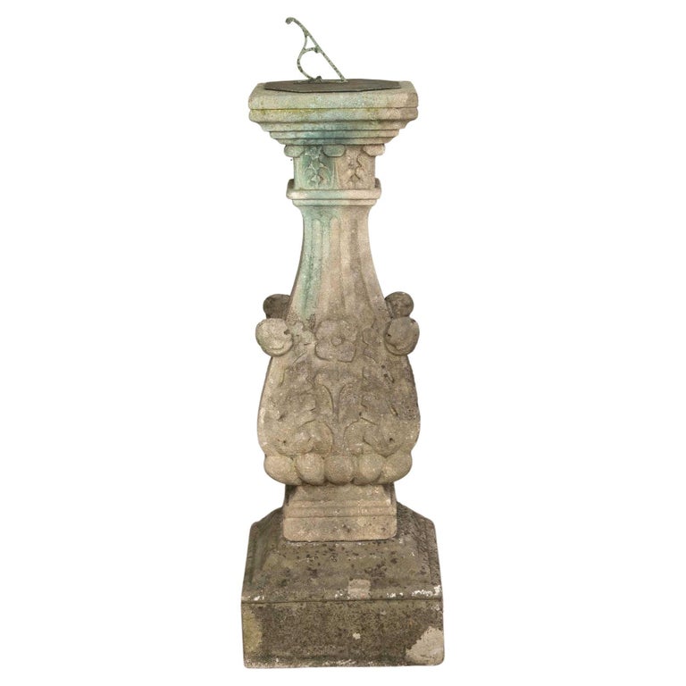 Early 20th Century Carved Portland Stone Sundial For Sale at 1stDibs
