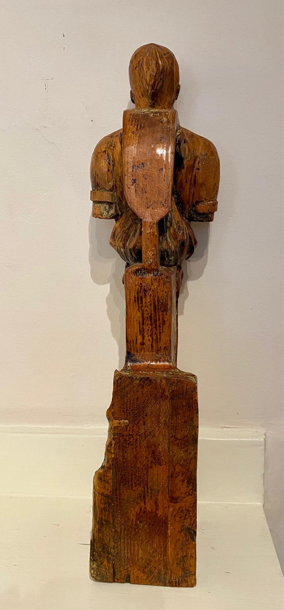 Early 20th Century Carved Wooden Miniature Pequot Ship's Figurehead ...