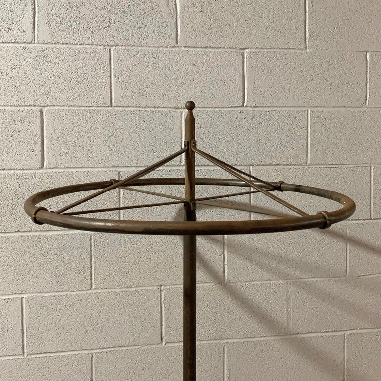 Early 20th Century Cast Iron and Steel Rounder Garment Display Rack at ...