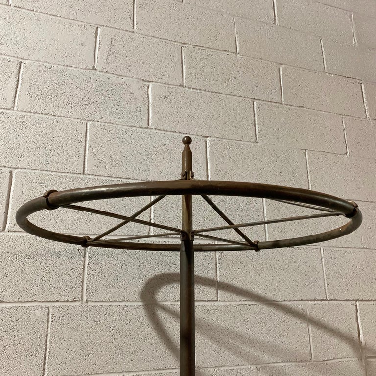 Early 20th Century Cast Iron and Steel Rounder Garment Display Rack at ...