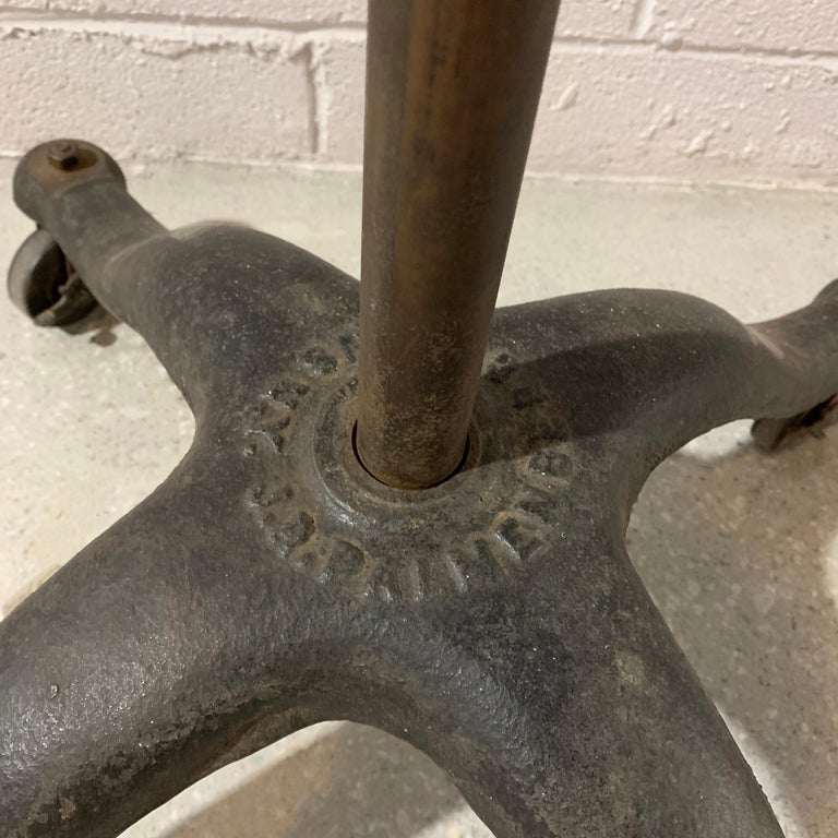 Early 20th Century Cast Iron and Steel Rounder Garment Display Rack at ...