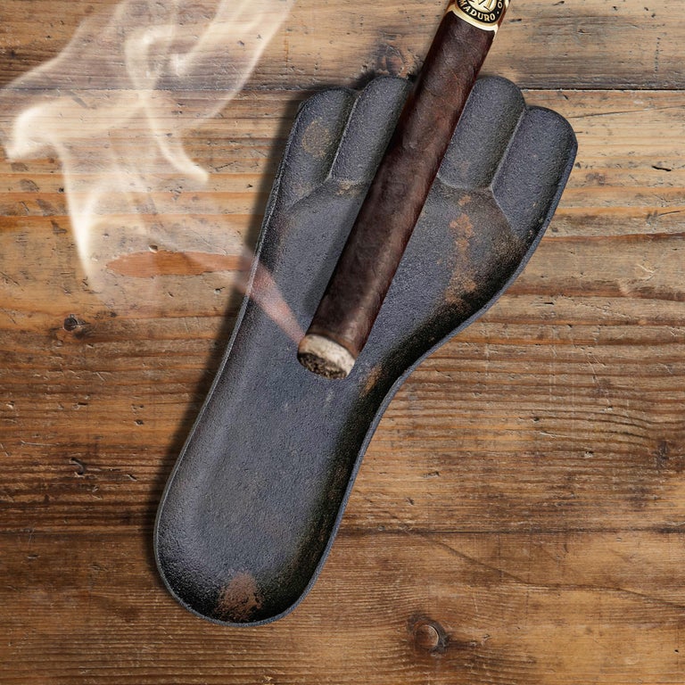 Early 20th Century Cast Iron Foot Cigar Ashtray at 1stDibs