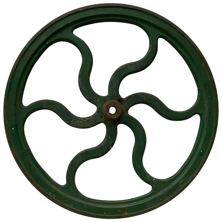 Early 20th Century Cast Iron Wheel Architectural Element at 1stDibs