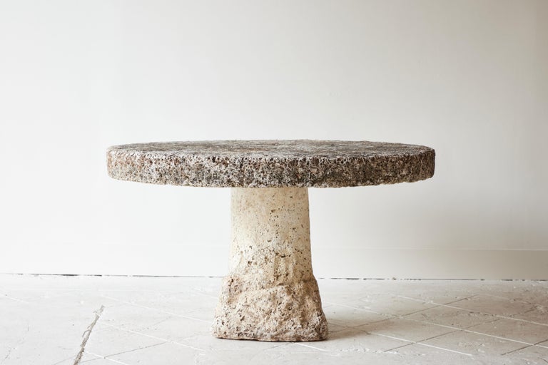 Early 20th Century Cast Stone Round Garden Table at 1stDibs