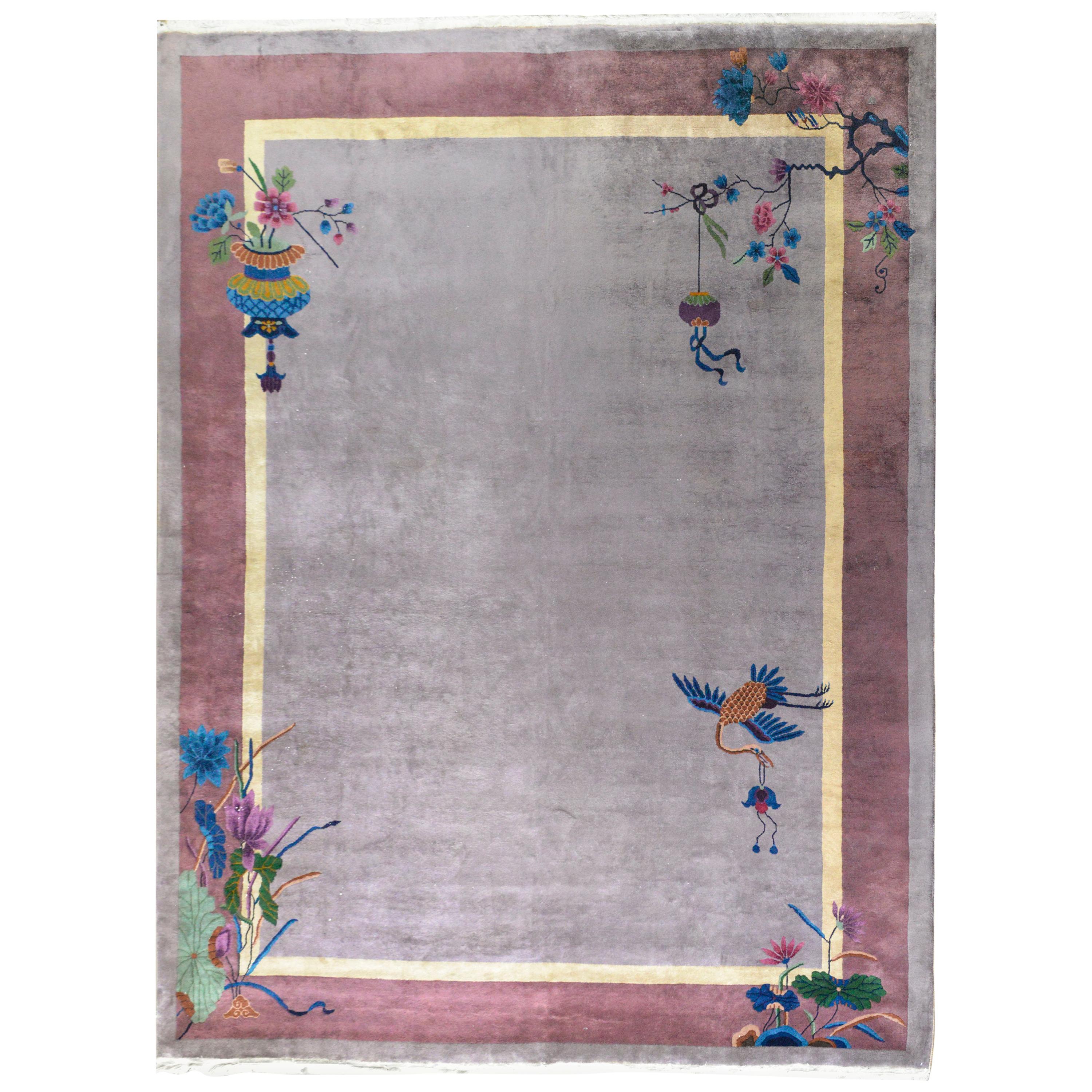 Early 20th Century Chinese Art Deco Rug at 1stDibs