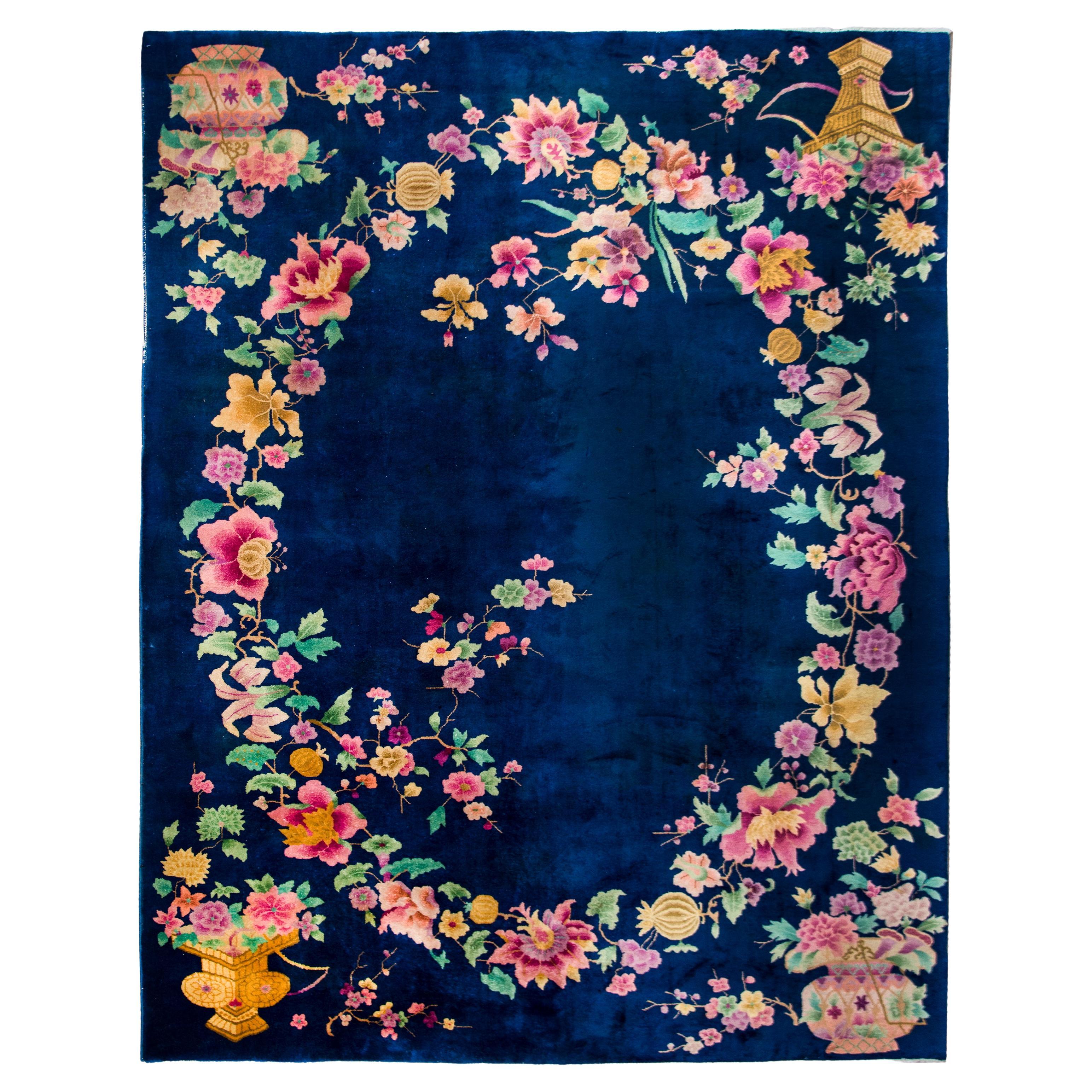 Early 20th Century Chinese Art Deco Rug at 1stDibs