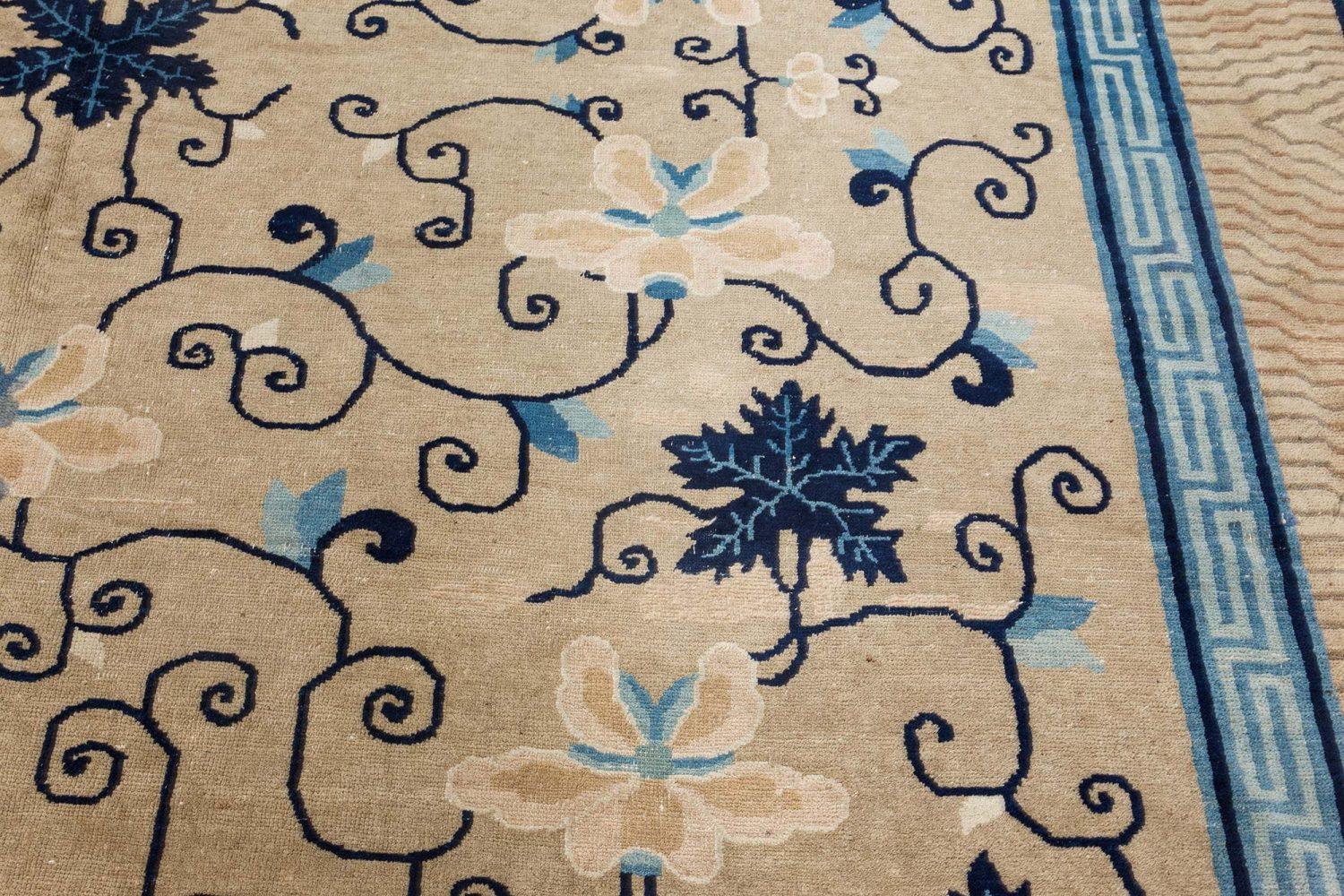 Early 20th Century Chinese Botanic Handmade Rug For Sale at 1stDibs ...