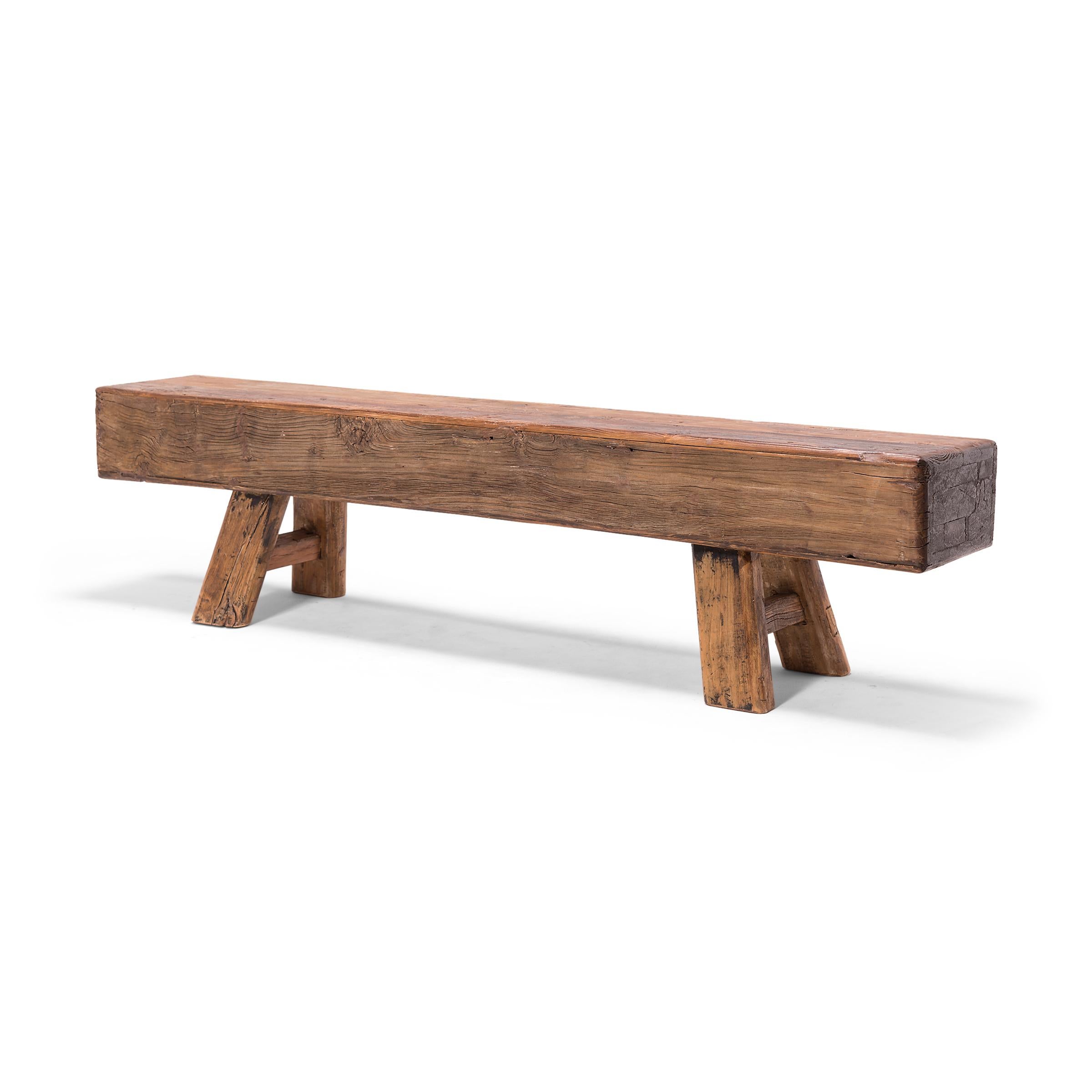 Early 20th Century Chinese Courtyard Door Bench at 1stDibs