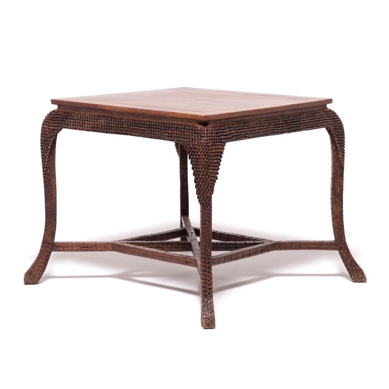 Early 20th Century Chinese Dragon Scale Tea Table For Sale at 1stDibs