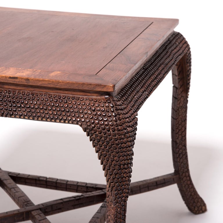 Early 20th Century Chinese Dragon Scale Tea Table For Sale at 1stDibs
