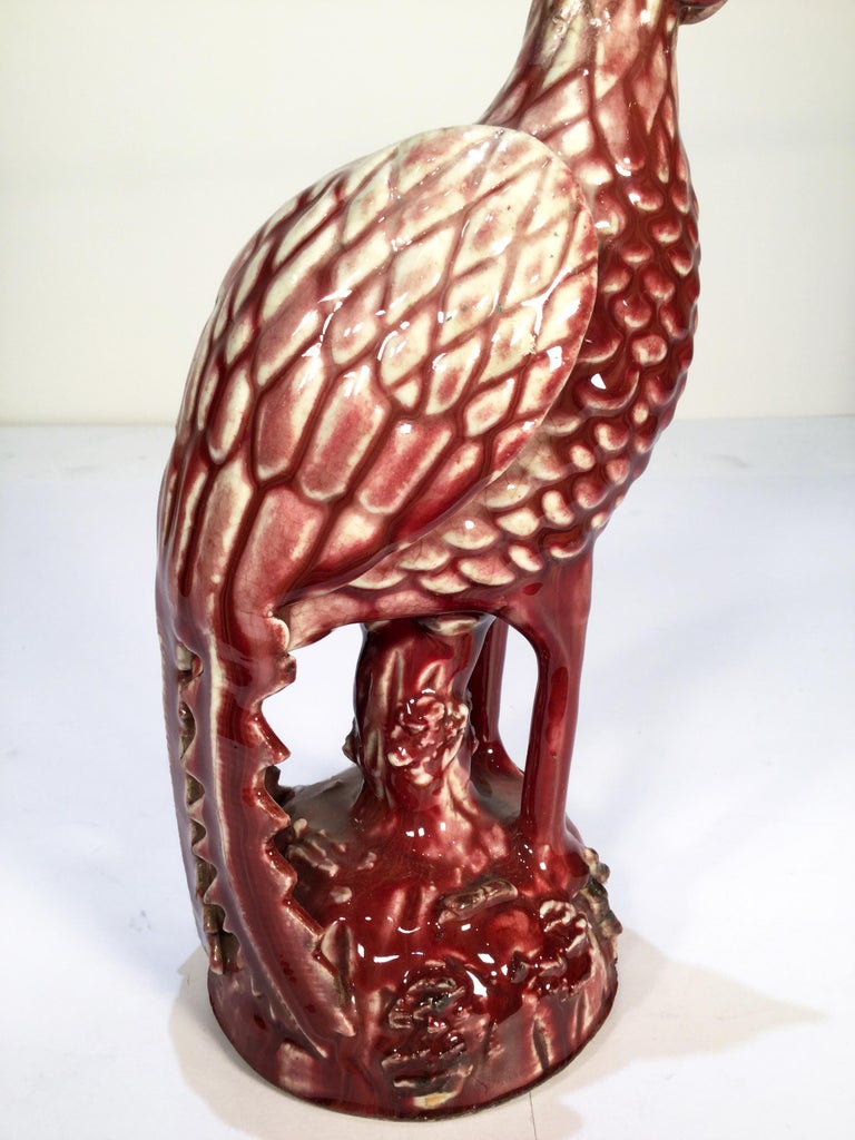 Early 20th Century Chinese Export Pair of Ceramic Ho Ho Birds at 1stDibs