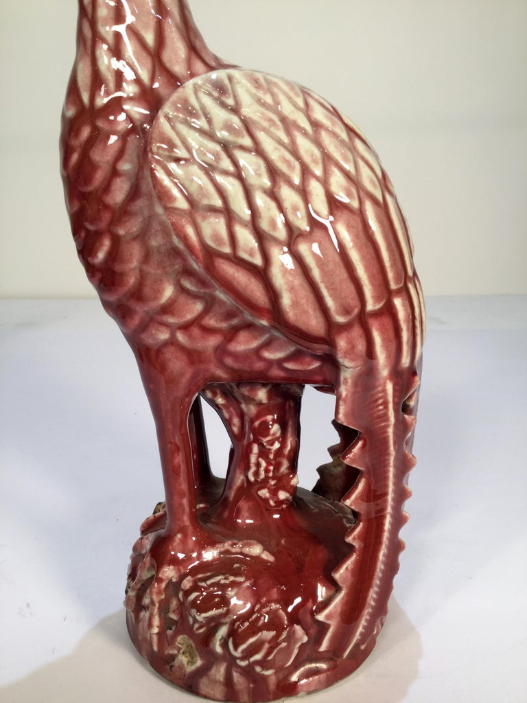 Early 20th Century Chinese Export Pair of Ceramic Ho Ho Birds at 1stDibs