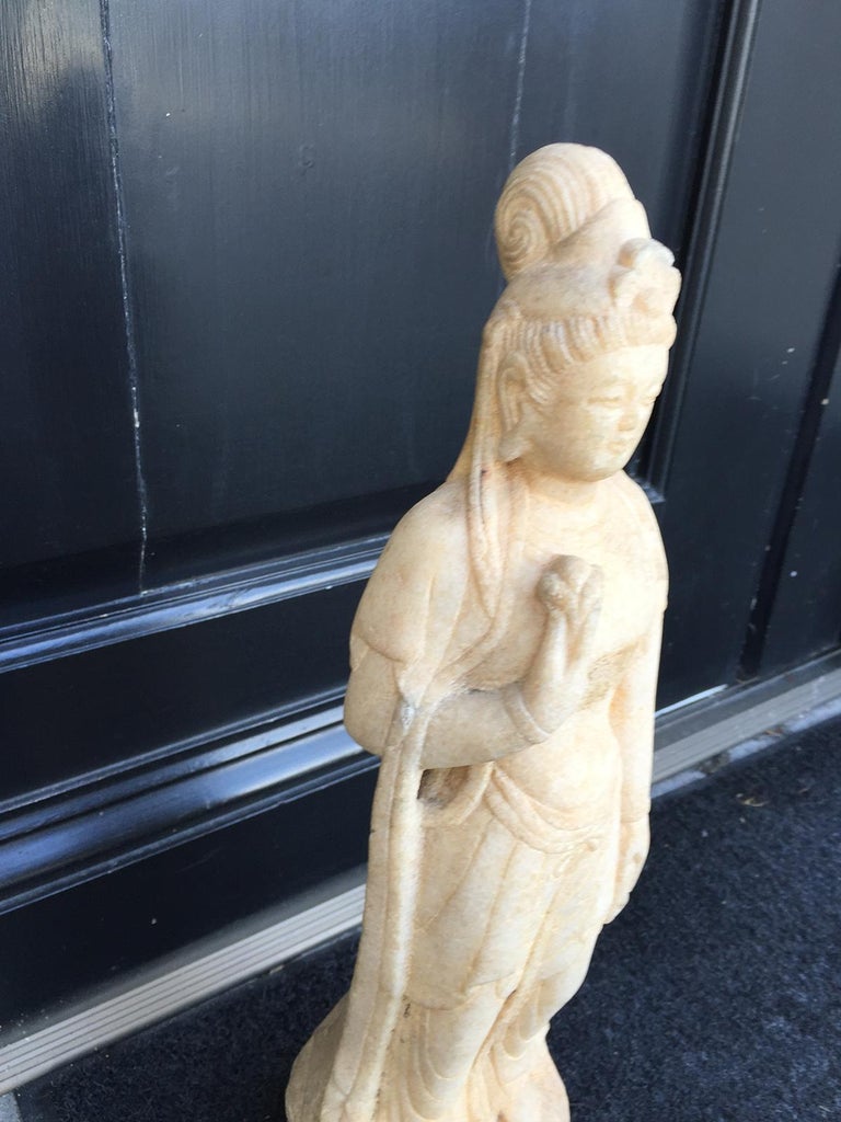 Early 20th Century Chinese Marble Figure For Sale at 1stDibs