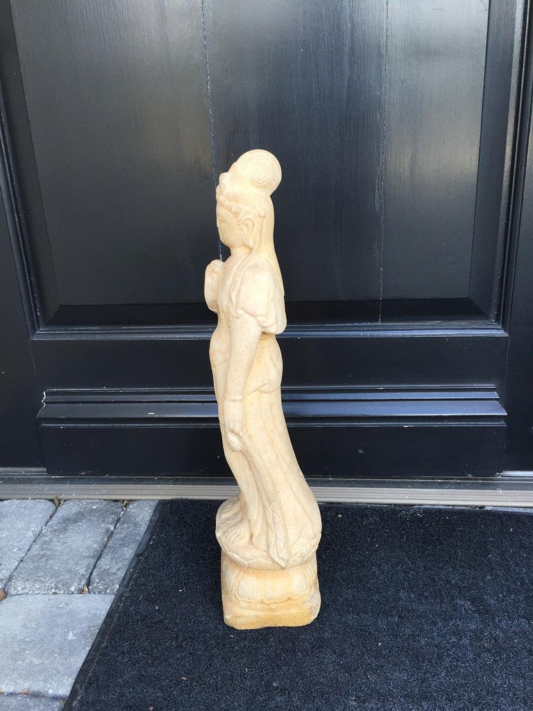 Early 20th Century Chinese Marble Figure For Sale at 1stDibs