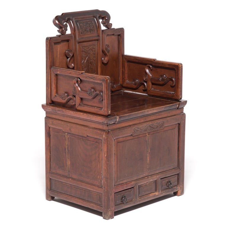 Early 20th Century Chinese Meditation Chair at 1stDibs